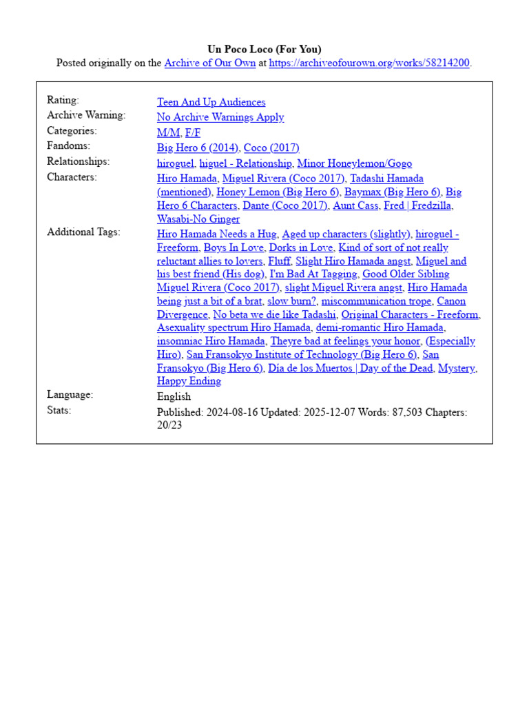 Un Poco Loco for You | PDF