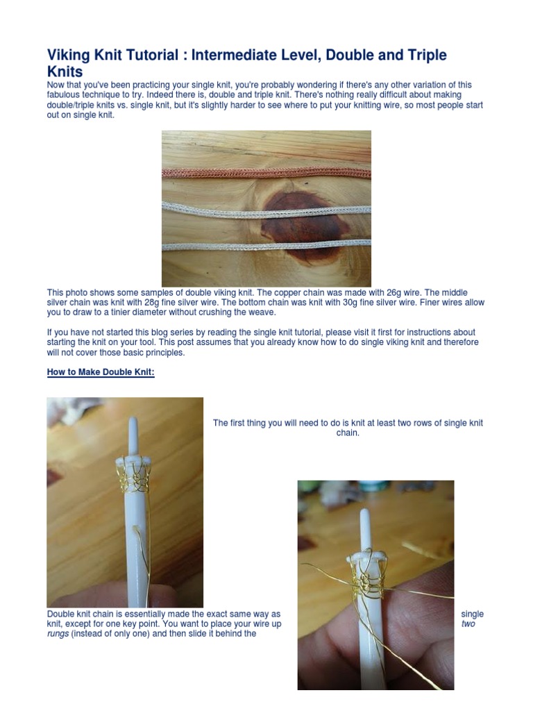 Viking Knit Tutorial | PDF | Knitting | Foot (Unit)