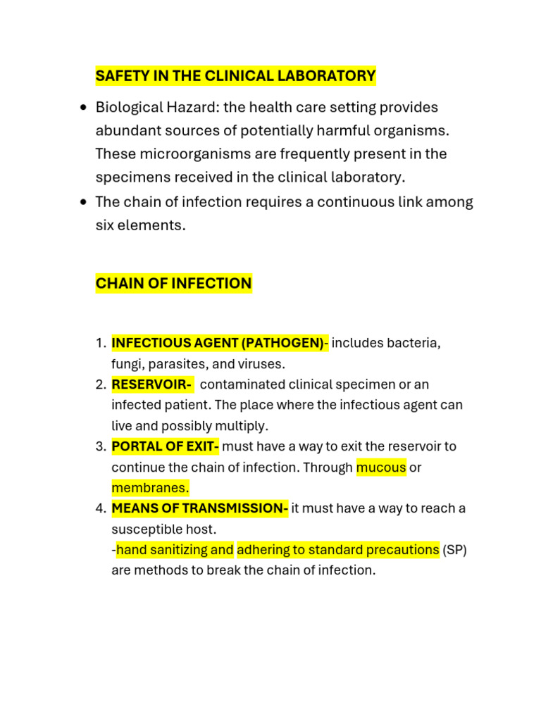 Principles of Medical Laboratory Science Semi Final Topic 1 | PDF ...