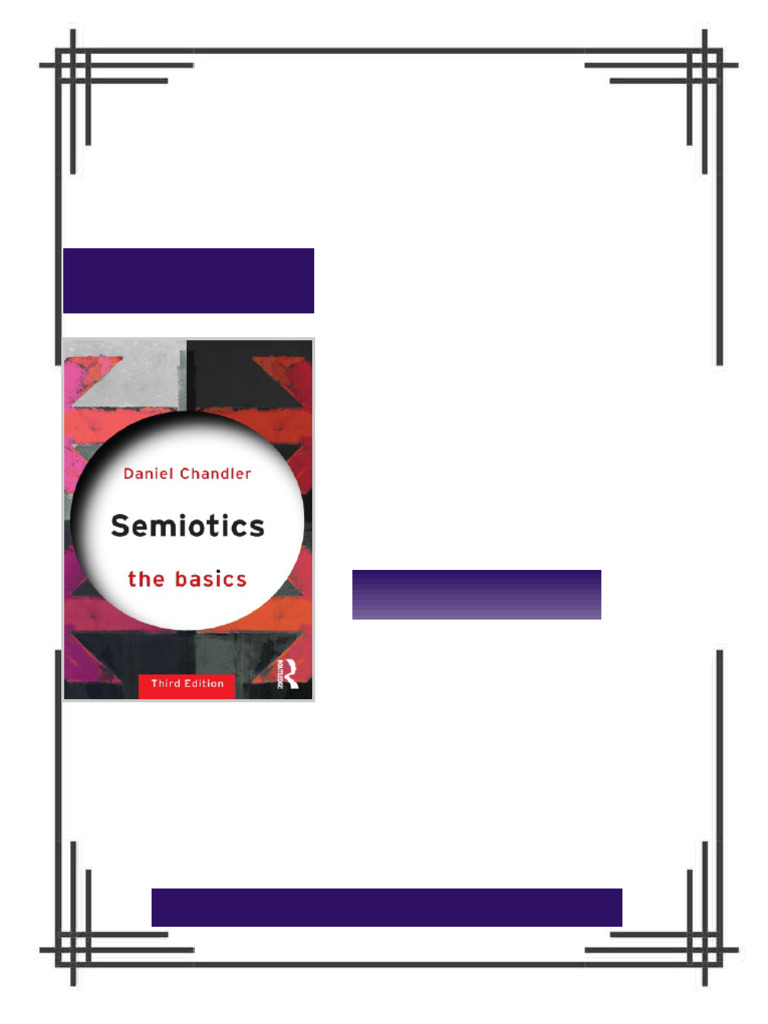Semiotics The Basics 3rd Edition Daniel Chandler ebook complete full ...