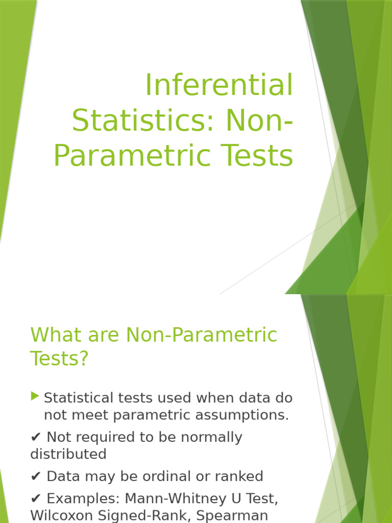 Inferential NonParametric Presentation | PDF | Statistics | Statistical ...