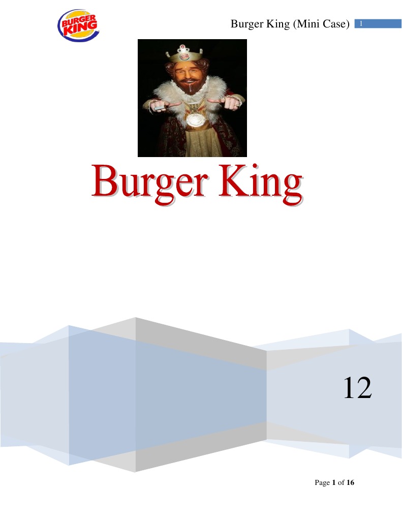 Burger King Case Group 2 | PDF | Fast Food Restaurants | Hamburgers