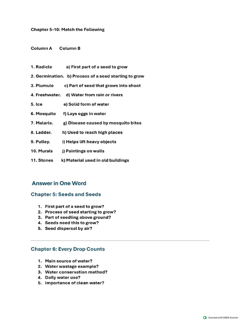 EVS Worksheet Grade 5(2)_1 | PDF