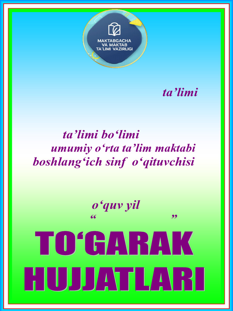 3-Sinf-matematika-34-soat-togarak | PDF