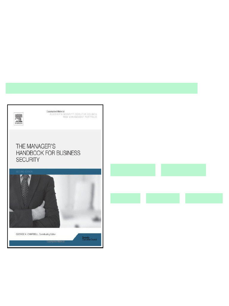 (Ebook) The Manager's Handbook for Business Security by George Campbell ...
