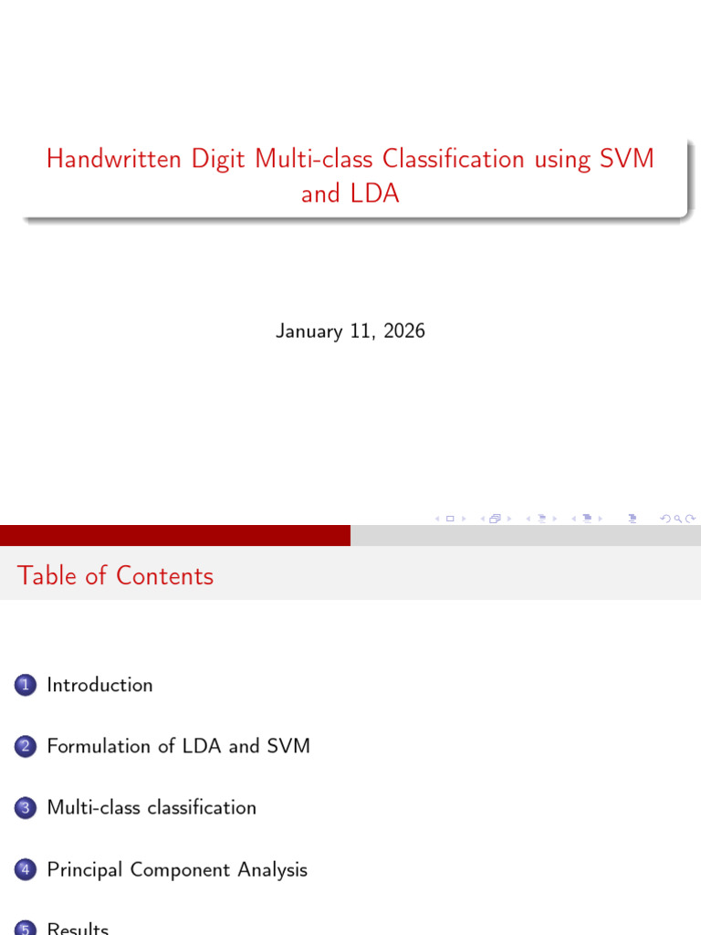 Classification Using SVM and LDA | PDF | Support Vector Machine | Principal Component Analysis