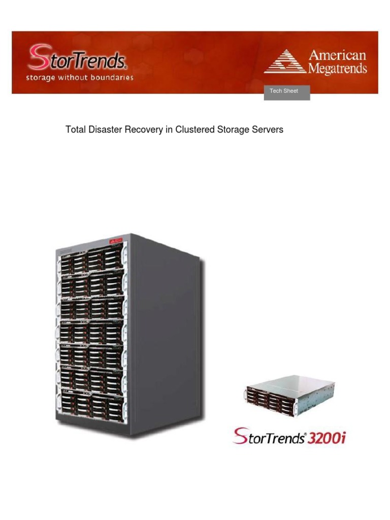 Disaster Recovery in Clustered Storage Servers | PDF | Replication ...
