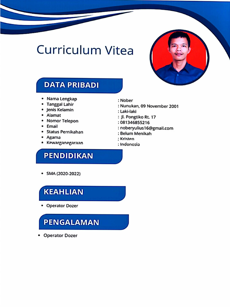 Cv.kerjaNober | PDF