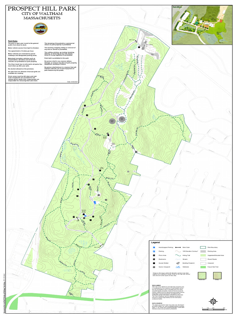 Waltham Prospect Hill Park Trail Map | PDF | Outdoor Recreation | Transport