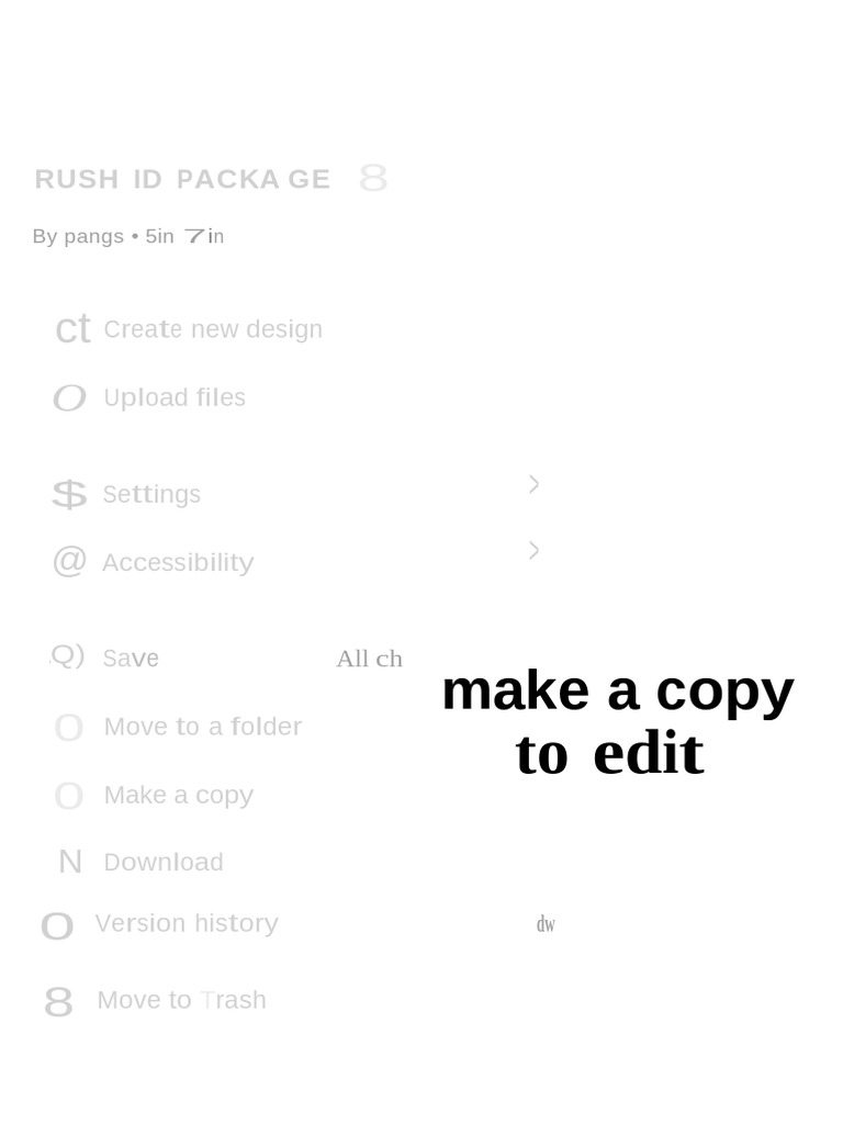 Rush Id Package | PDF