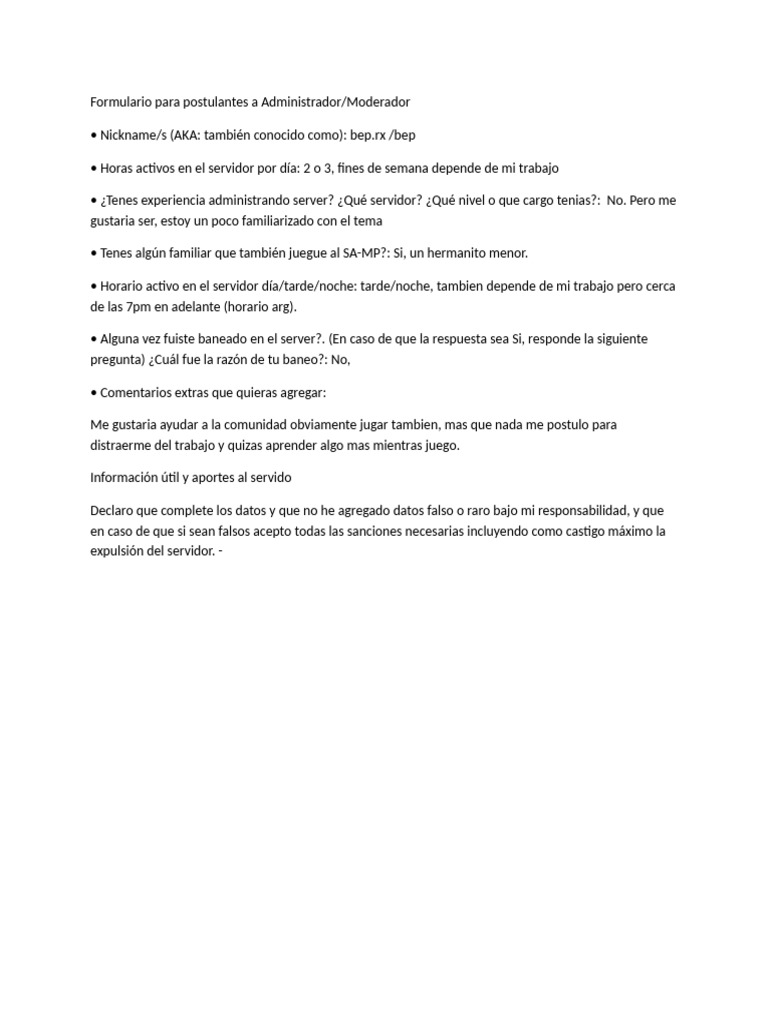 Postulacion Gta Samp.txt | PDF