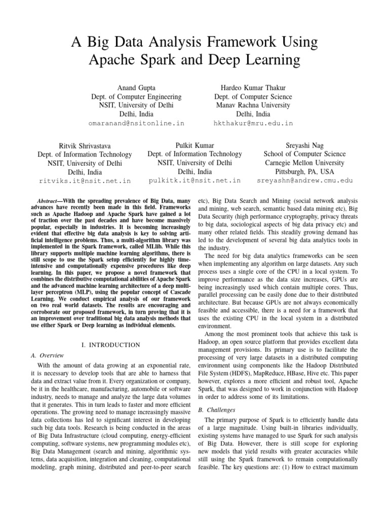 Big Data Classification Using Deep Learning and Apache Spark ...