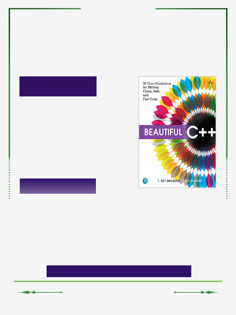 Beautiful C 30 Core Guidelines for Writing Clean Safe and Fast Code 1st ...