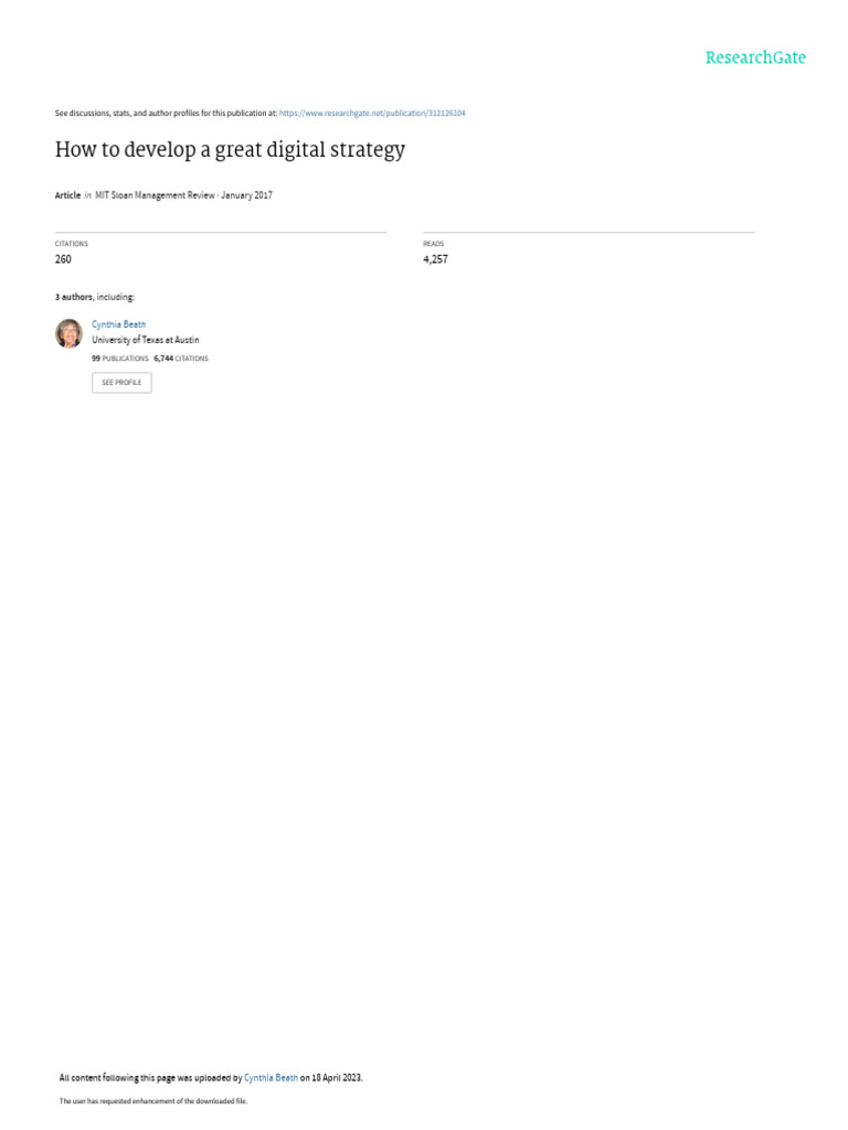 S MR Digital Strategy | PDF | Enterprise Resource Planning | Business