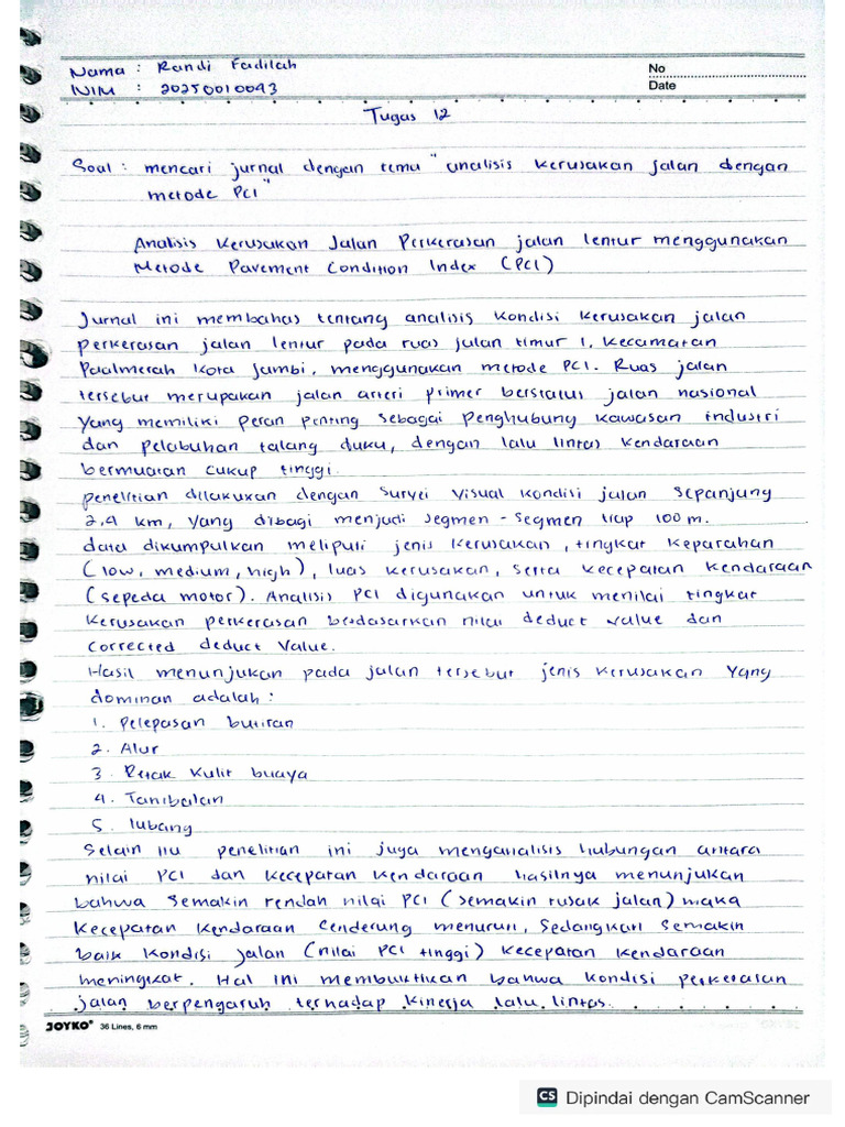 Tugas 12 Jurnal (Desain Jalan Dan Perkerasan Jalan) Randi Fadilah ...