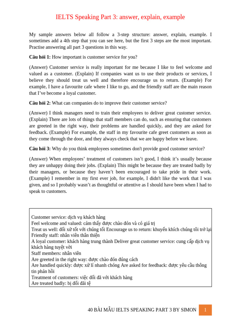 IELTS Speaking Part 3 Sample Answers | PDF | Cost Of Living