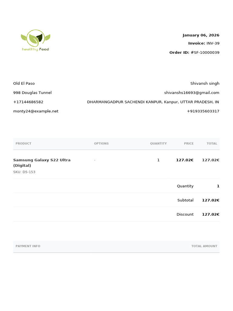 Invoice INV 39 | PDF