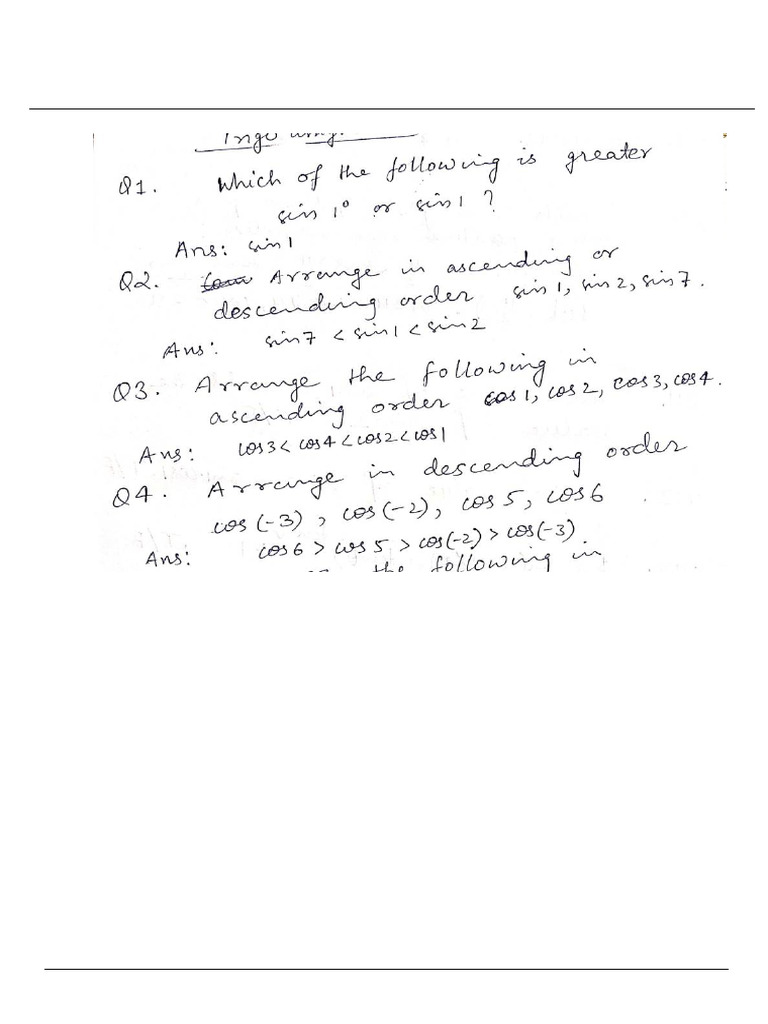 Trigonometry Exam: COS 12 & COS 13 | PDF