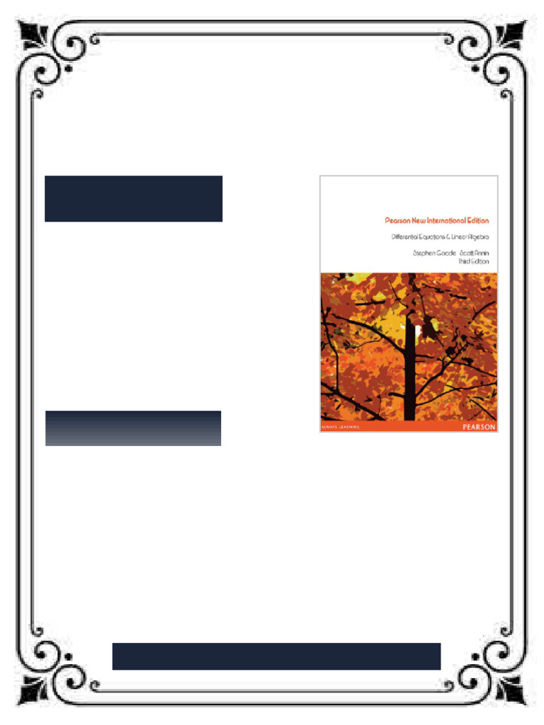 Differential equations linear algebra Third Edition, New International ...