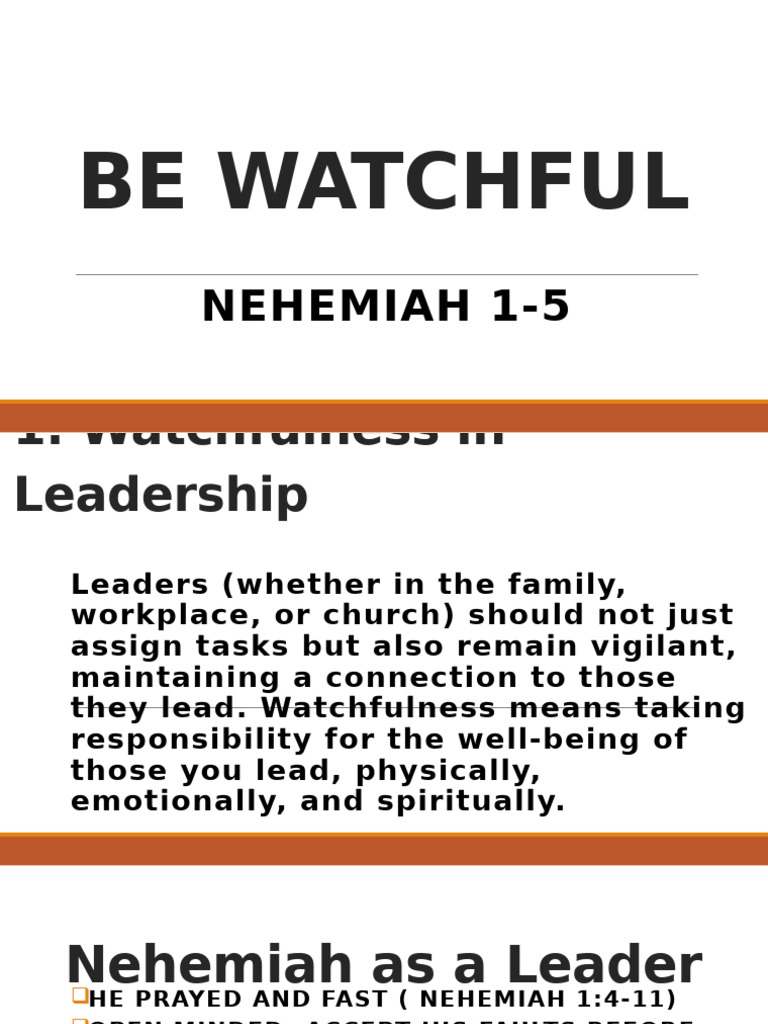 BE WATCHFUL | PDF | Prayer | God
