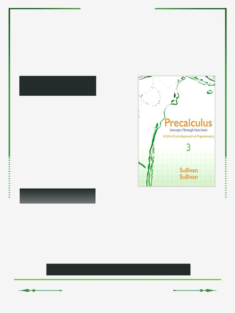 (eBook PDF) Precalculus: Concepts Through Functions, A Unit Circle ...