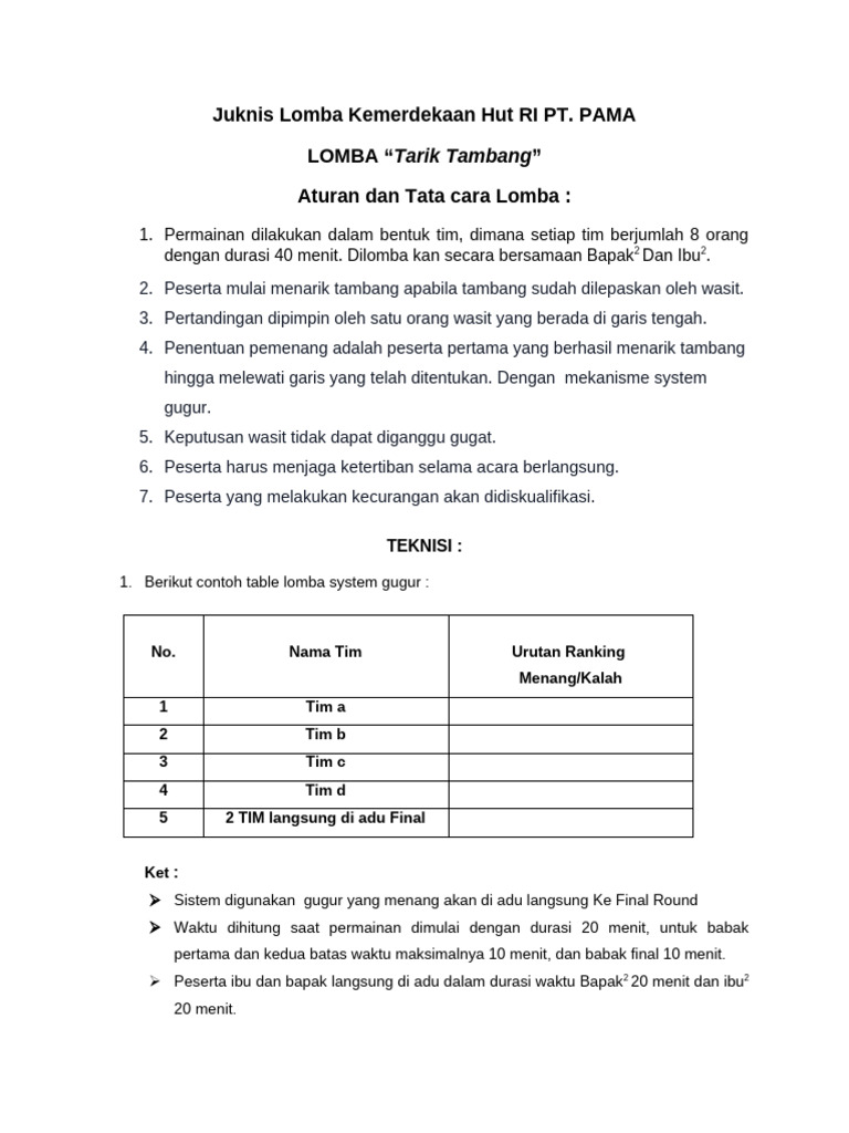 Teknisi Lomba Racing Bola Kardus | PDF