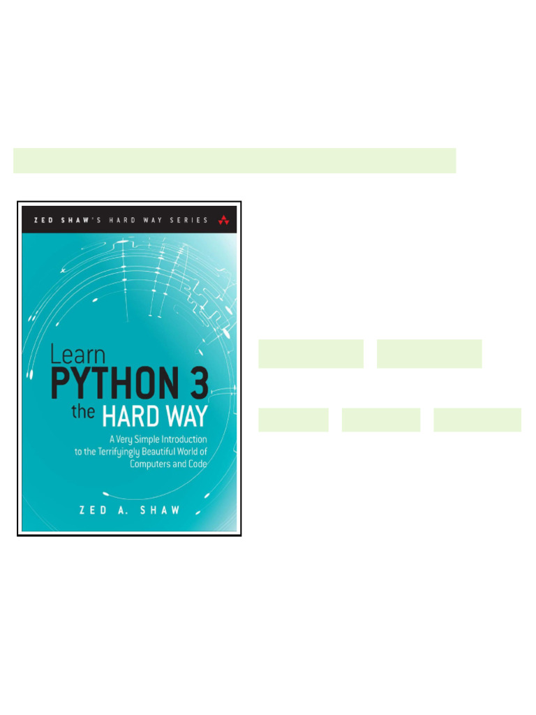 Learn Python 3 the Hard Way Kindle & PDF Formats | PDF