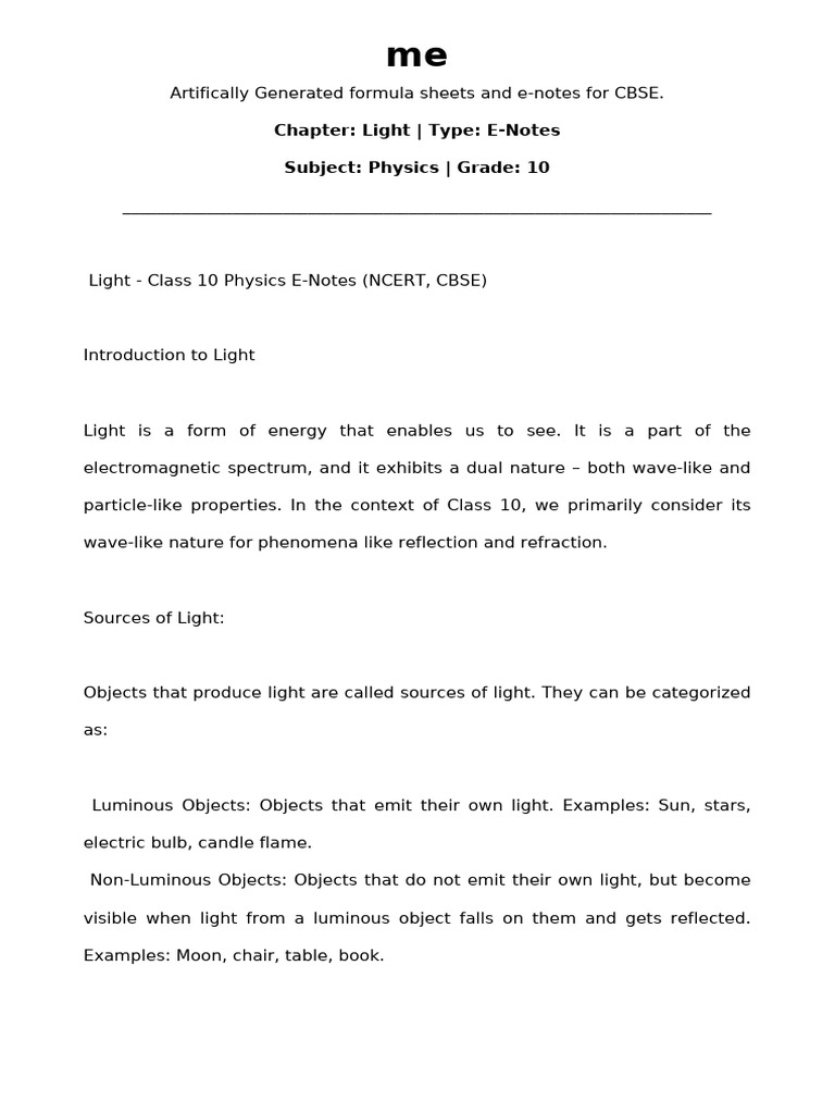 Light ItkE16 | PDF | Sphere | Mirror