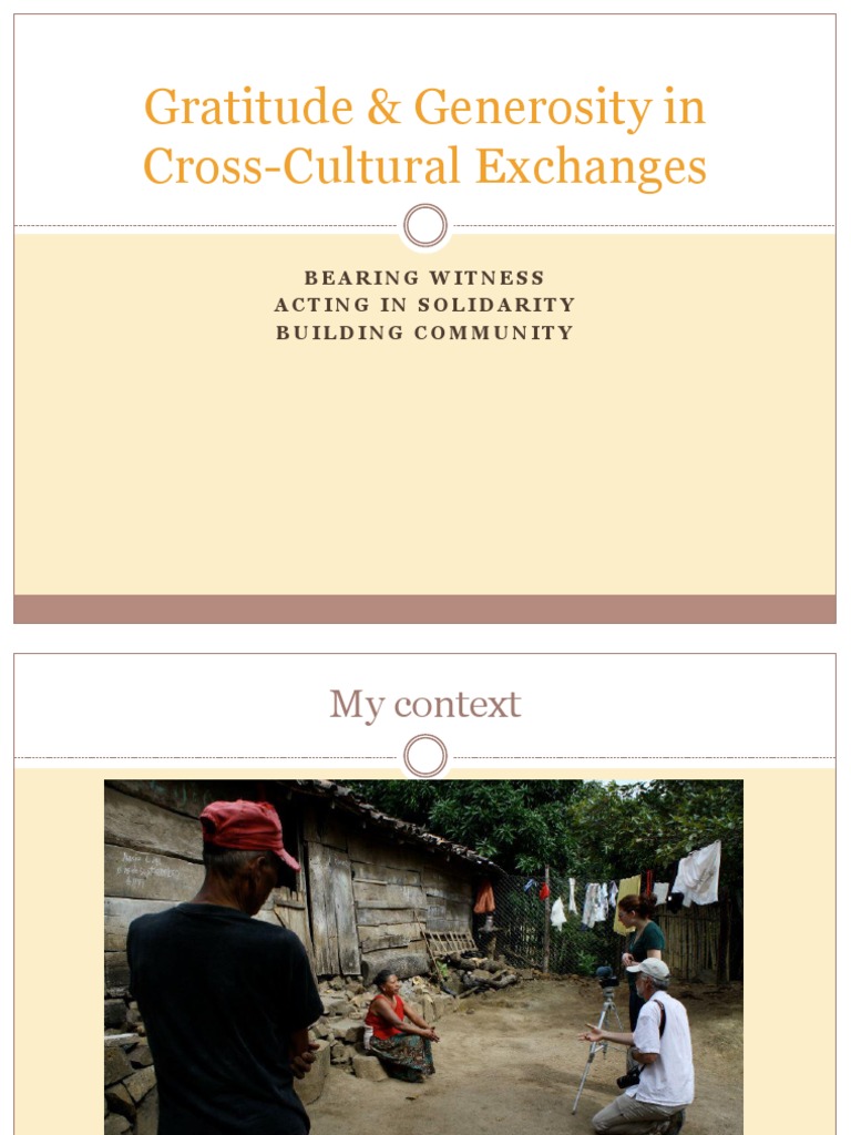 Gratitude and Generosity in Cross-Cultural Exchanges-Revision2 | PDF ...