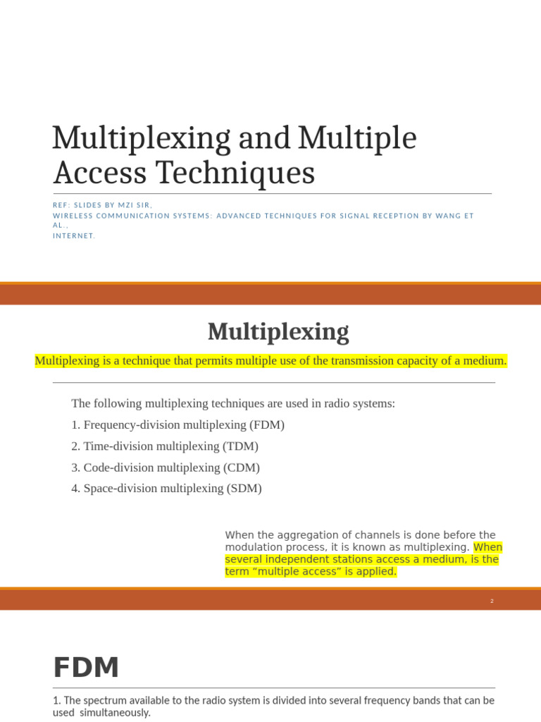 EEE4217_multiplexing_multaccess | PDF | Channel Access Method ...