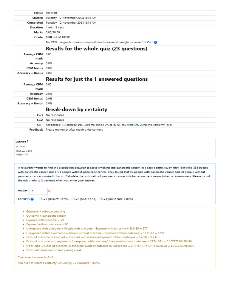 Mock Exam (Part 1)_ Attempt Review _ UCL Moodle | PDF | Type I And Type ...
