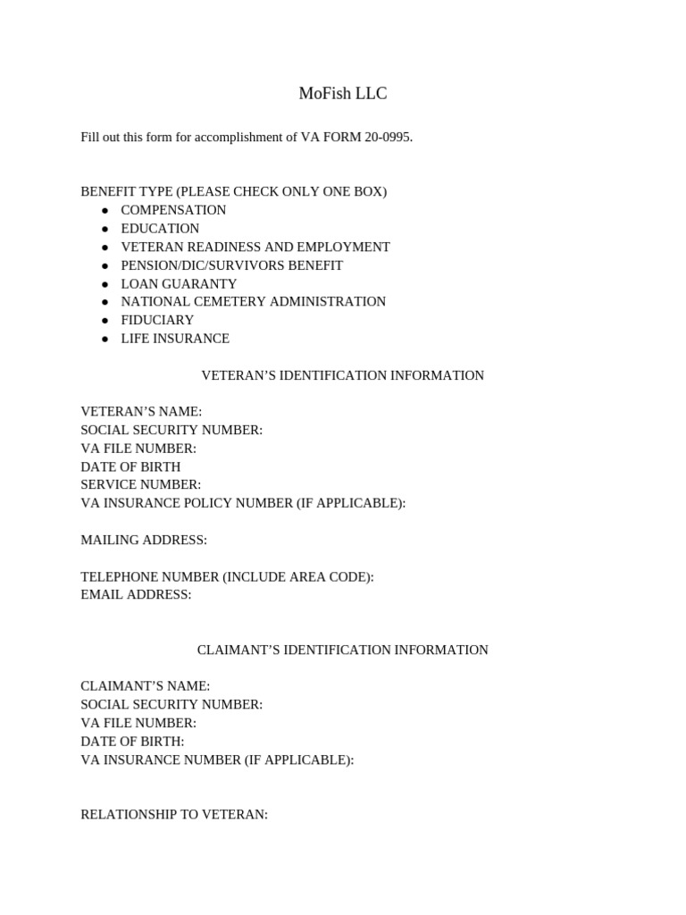 VA Form 20-0995 Supplemental Claim Guide | PDF