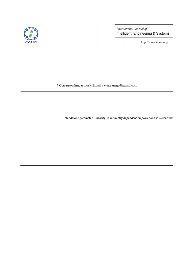 Design and Analysis of Improved 3-Stage LNA Architecture for CMOS RF ...