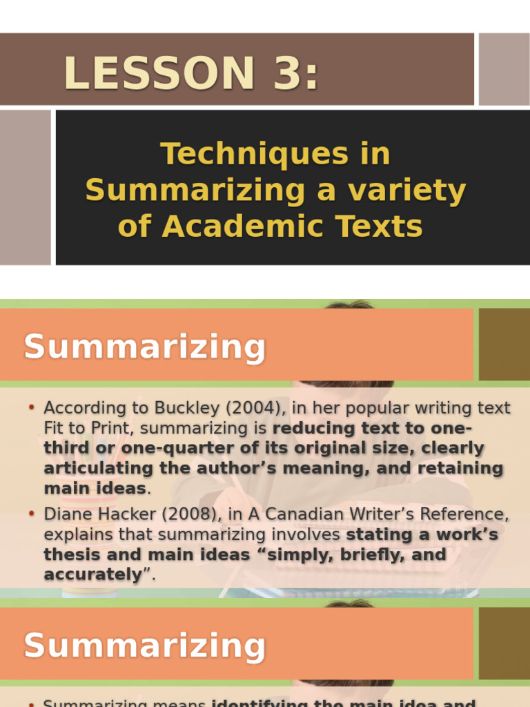 Techniques for Summarizing Academic Texts | PDF | Metabolism