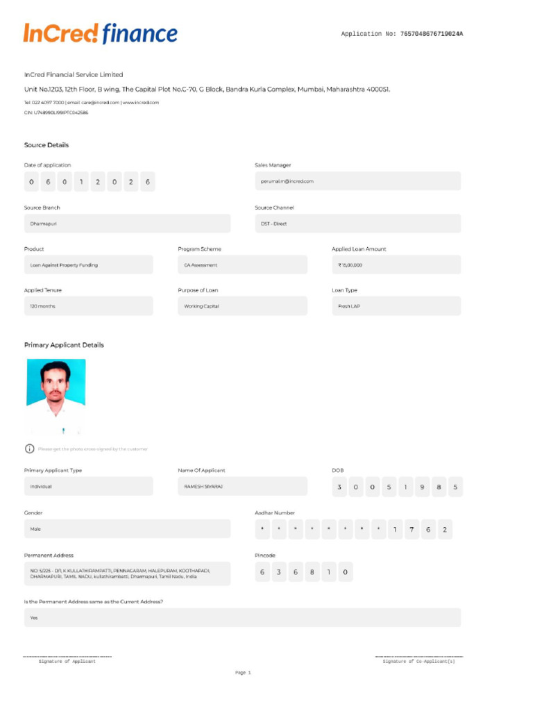 App Form Revised | PDF