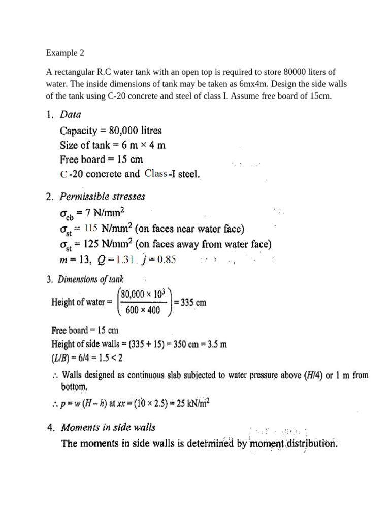 Example 2 Water Tank | PDF