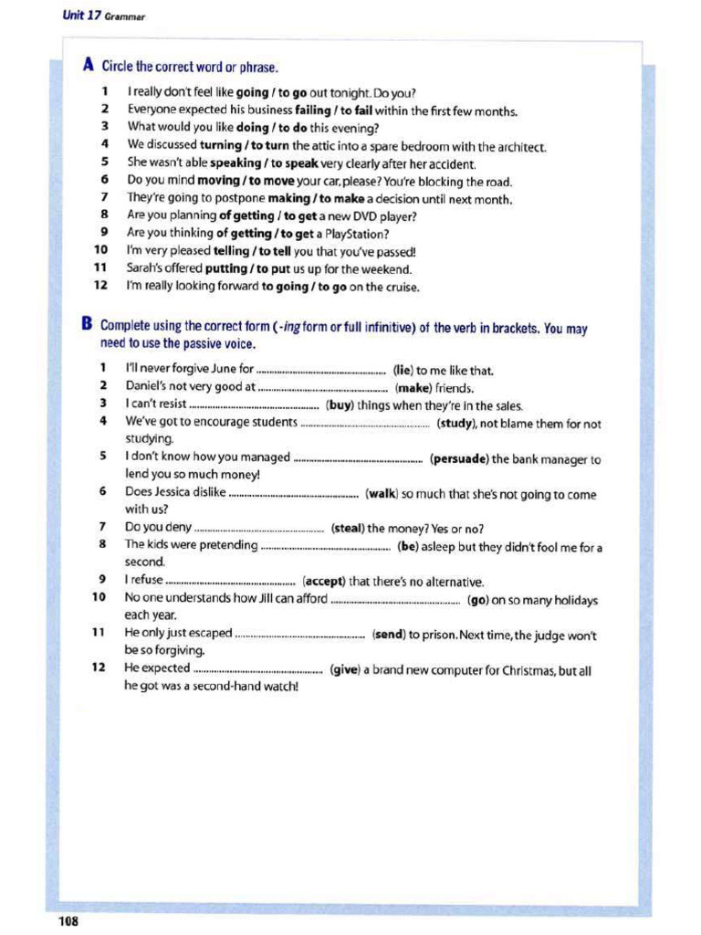 Gram Verb Ing+Ed | PDF