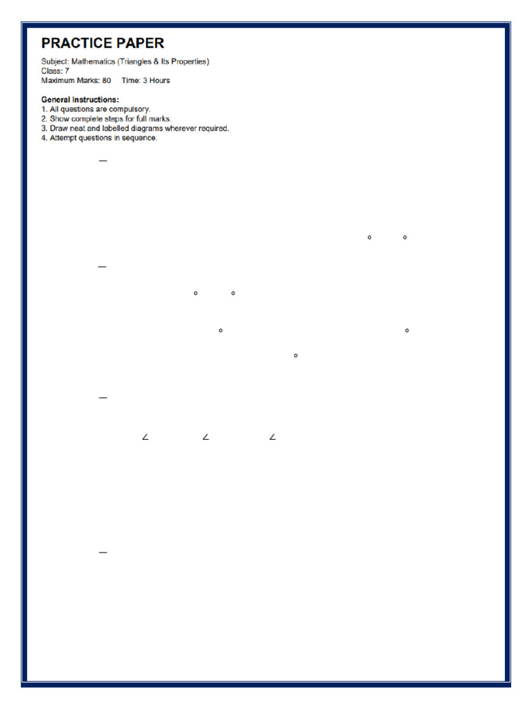 Triangle Geometry Questions and Solutions | PDF | Triangle | Euclidean ...