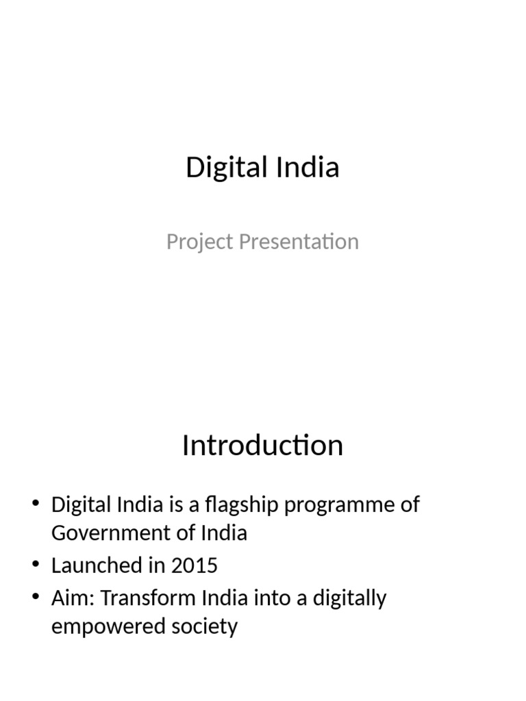 Digital India Project | PDF
