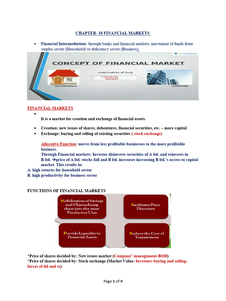 Overview of Financial Markets and Instruments | PDF | Securities ...