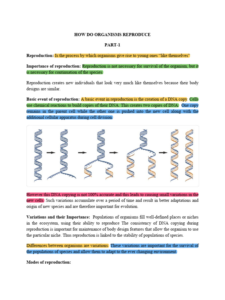 Understanding Organism Reproduction | PDF | Reproduction | Reproductive ...
