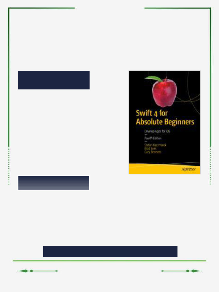 Swift 4 For Absolute Beginners: Develop Apps For iOS 4th Edition Stefan Kaczmarek Ebook Digital ...