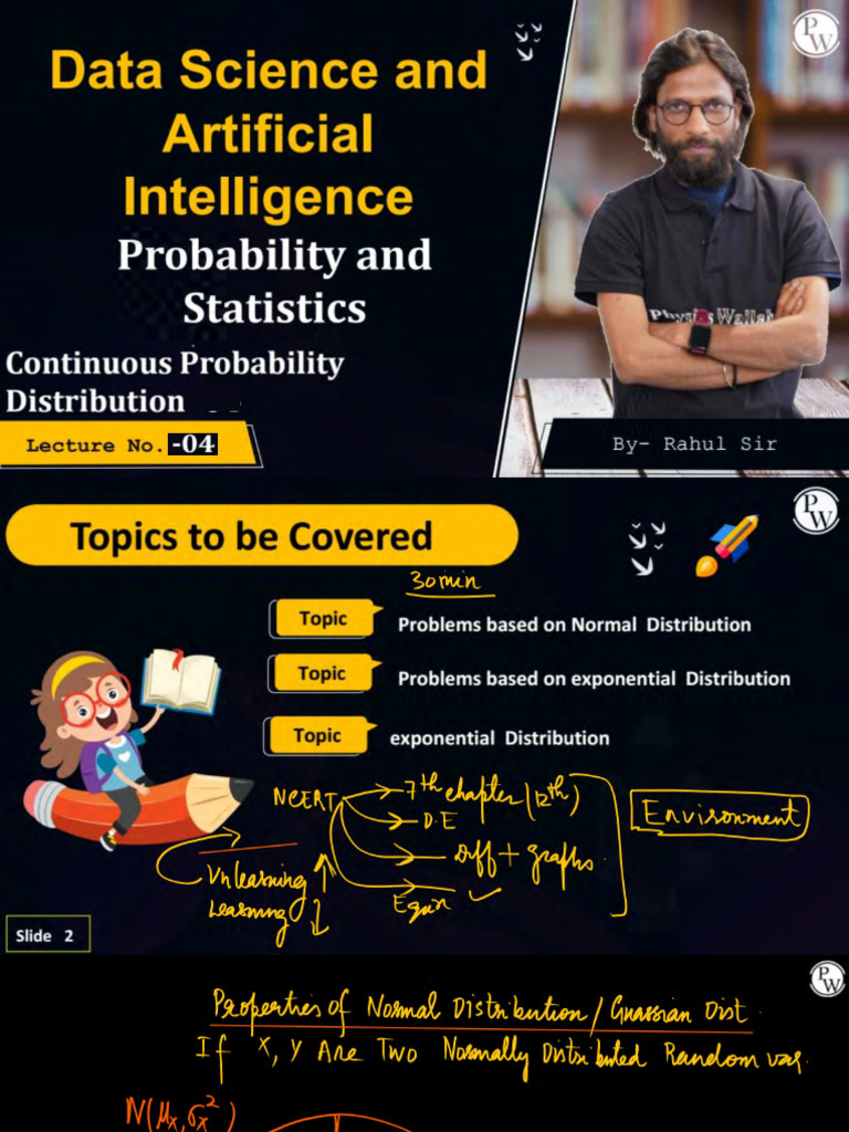 Continuous Probability Distribution 04 - Class Notes | PDF