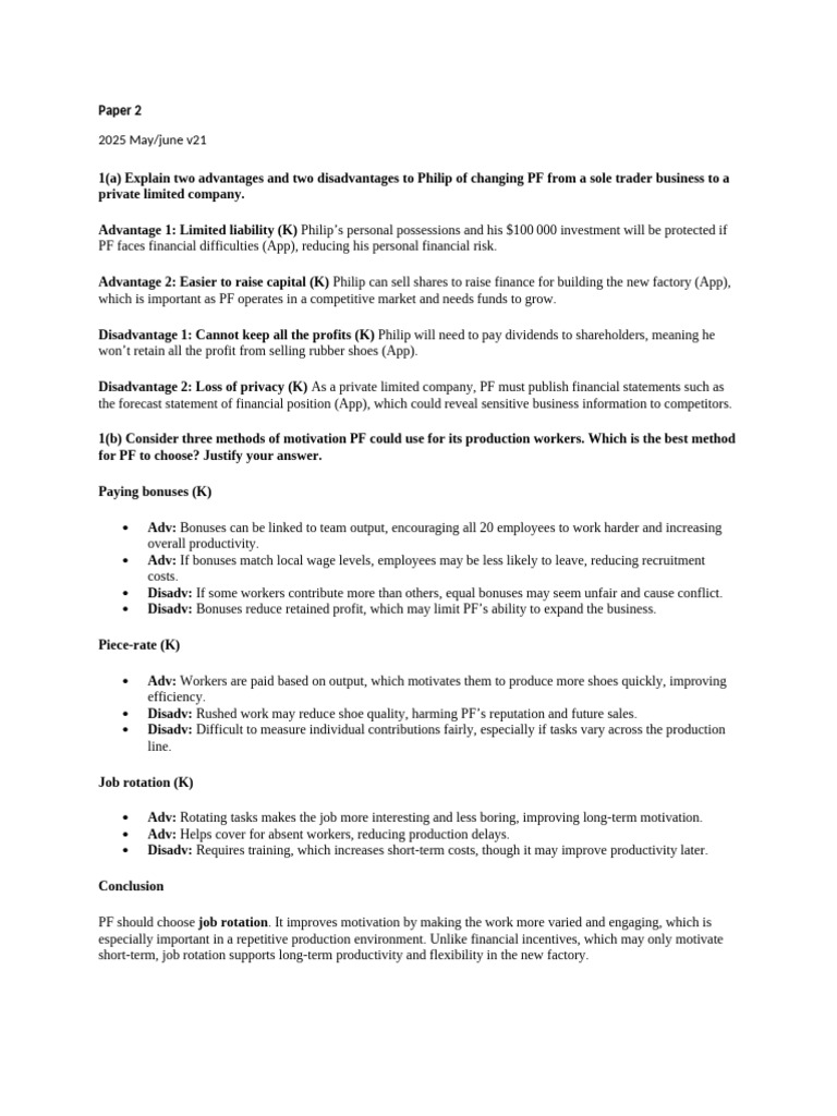 Business Model Ans Paper 2025-2023 g10 | PDF | Profit (Economics) | Pricing