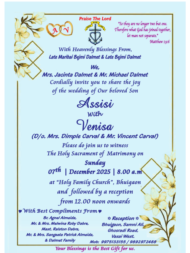 Weddind Card Invite Sunday 2 | PDF
