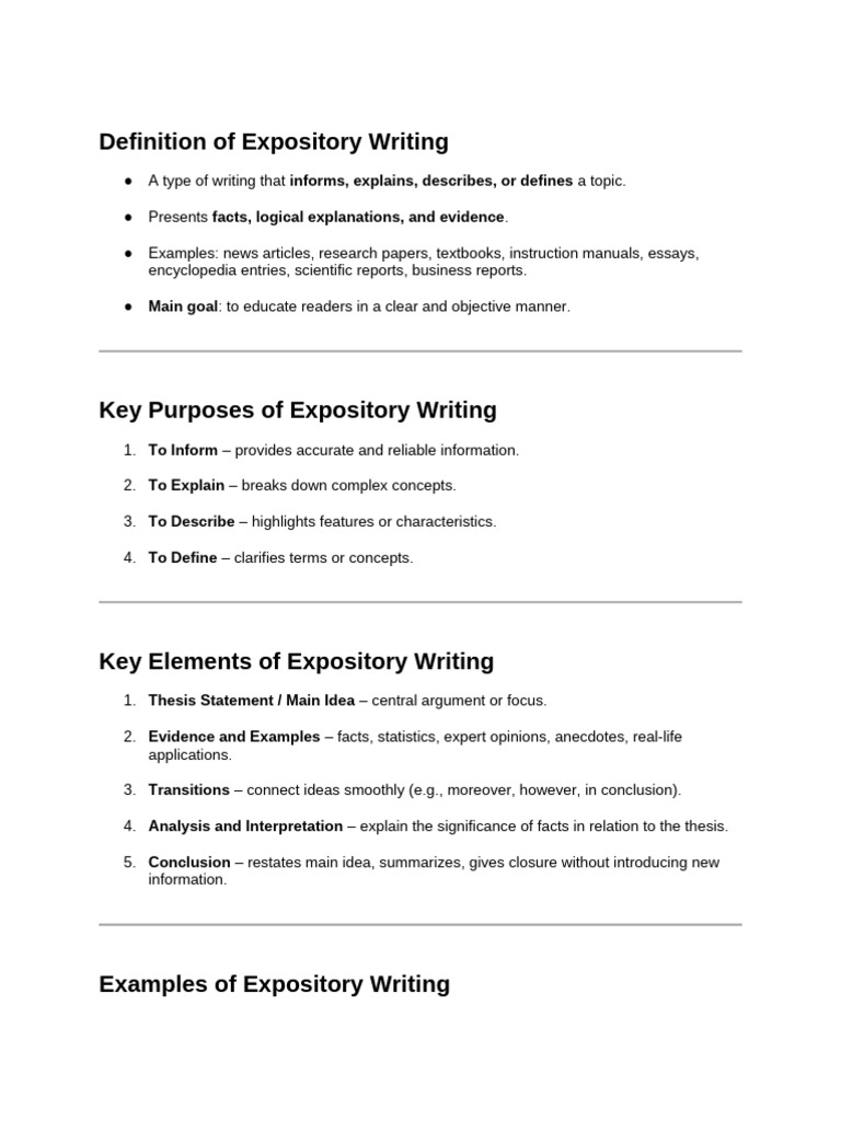 Understanding Expository Writing Essentials | PDF | Cross Cultural ...