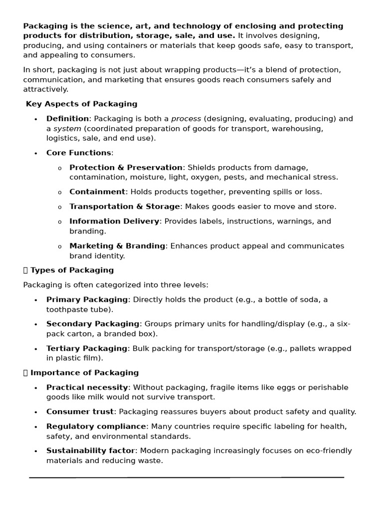 Packaging | PDF