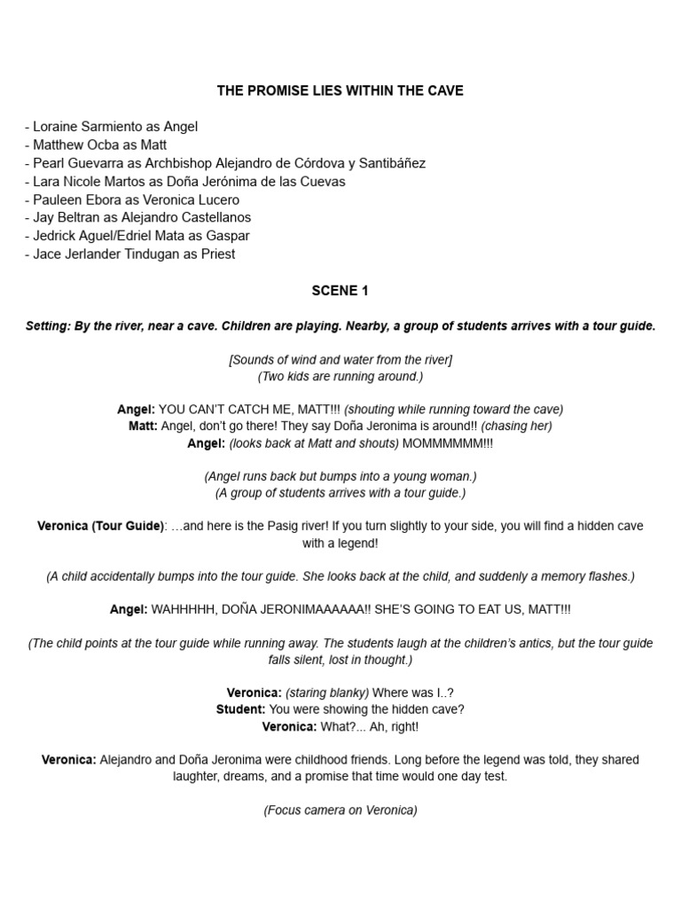 Adaptation Script For Doña Jeronima Story | PDF | Penance