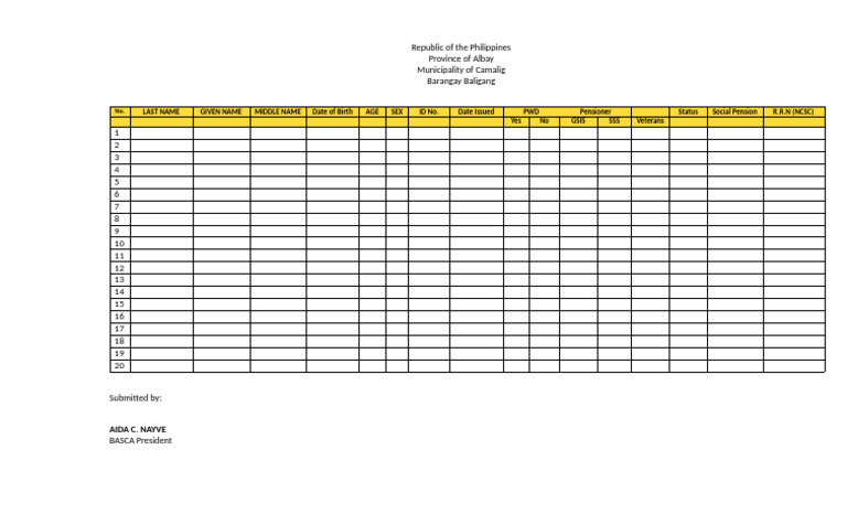 Basca Form | PDF