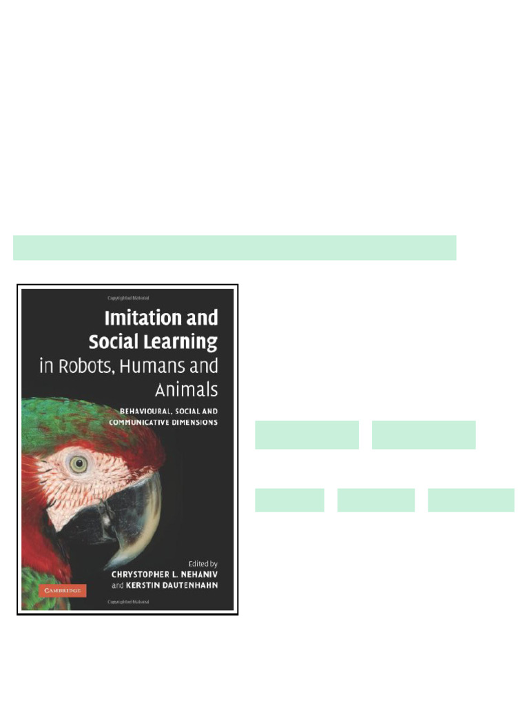 (Ebook) Imitation and Social Learning in Robots, Humans and Animals ...